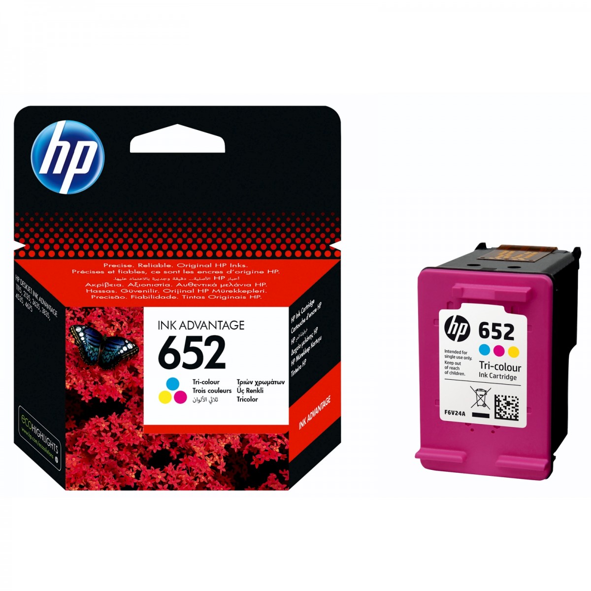 HP 652 Tri-color Original Ink Advantage Cartridge - DTS - Computer ...